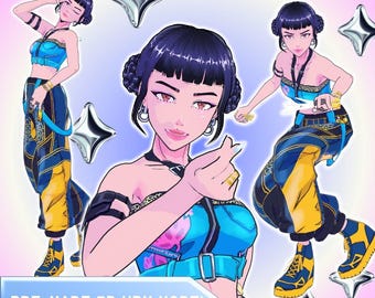 Jinx Pre-made 3D Vroid VRM Model | Vrchat Avatar | 3D Vtuber Model ...