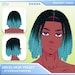 Vroid Hair Preset | Gradient Locs Hairstyle With Physics | Vroid Studio ...