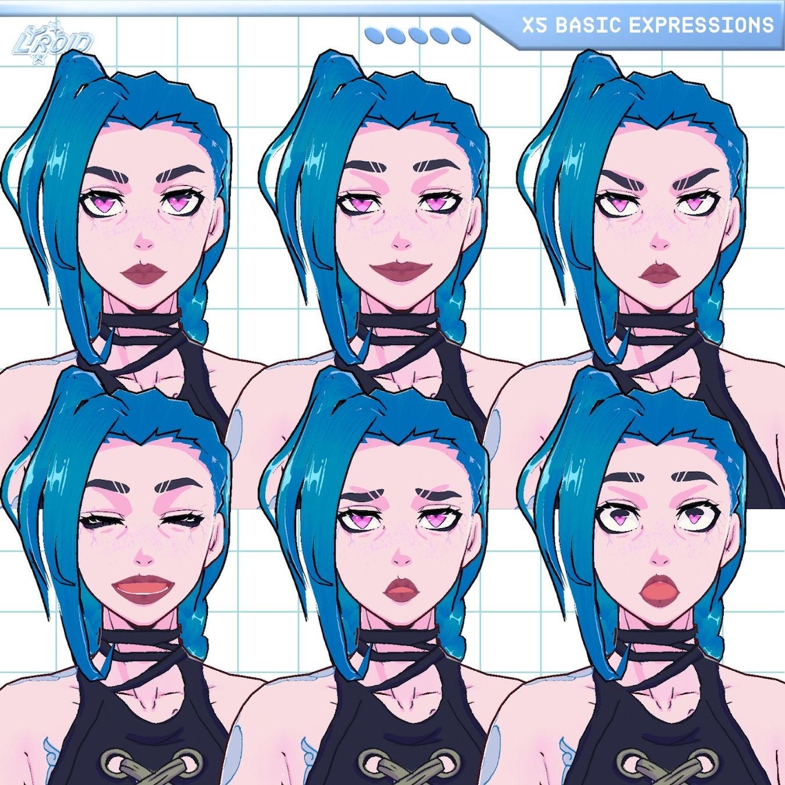 Jinx Pre-made 3D Vroid VRM Model | Vrchat Avatar | 3D Vtuber Model ...