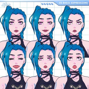 Jinx Pre-made 3D Vroid VRM Model | Vrchat Avatar | 3D Vtuber Model ...