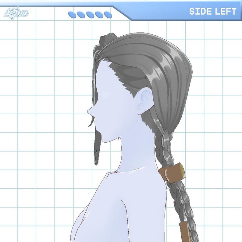 Vroid Hair Preset | Jinx Long Twin Braids Hairstyle With Physics ...