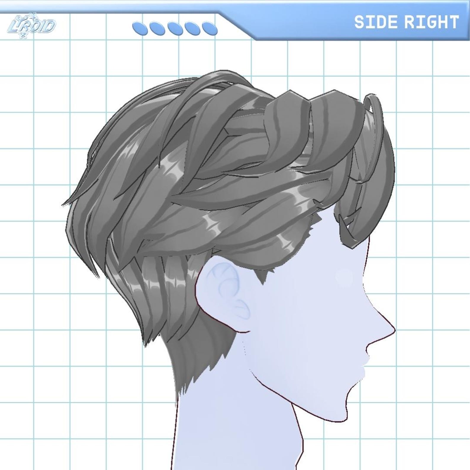 Vroid Hair Preset | Middle Part Flow Male Hairstyle With Physics ...