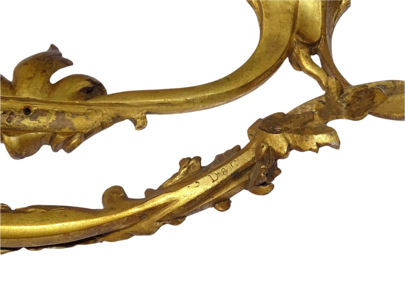 Pair of Antique French Gilt Bronze Furniture Pediments, Gold Garniture ...