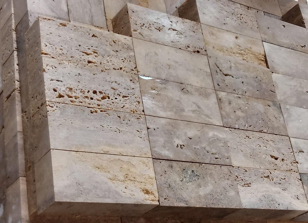 Brown Travertine Bricks (10 Pieces) - Natural Stone Carbon Free - Etsy