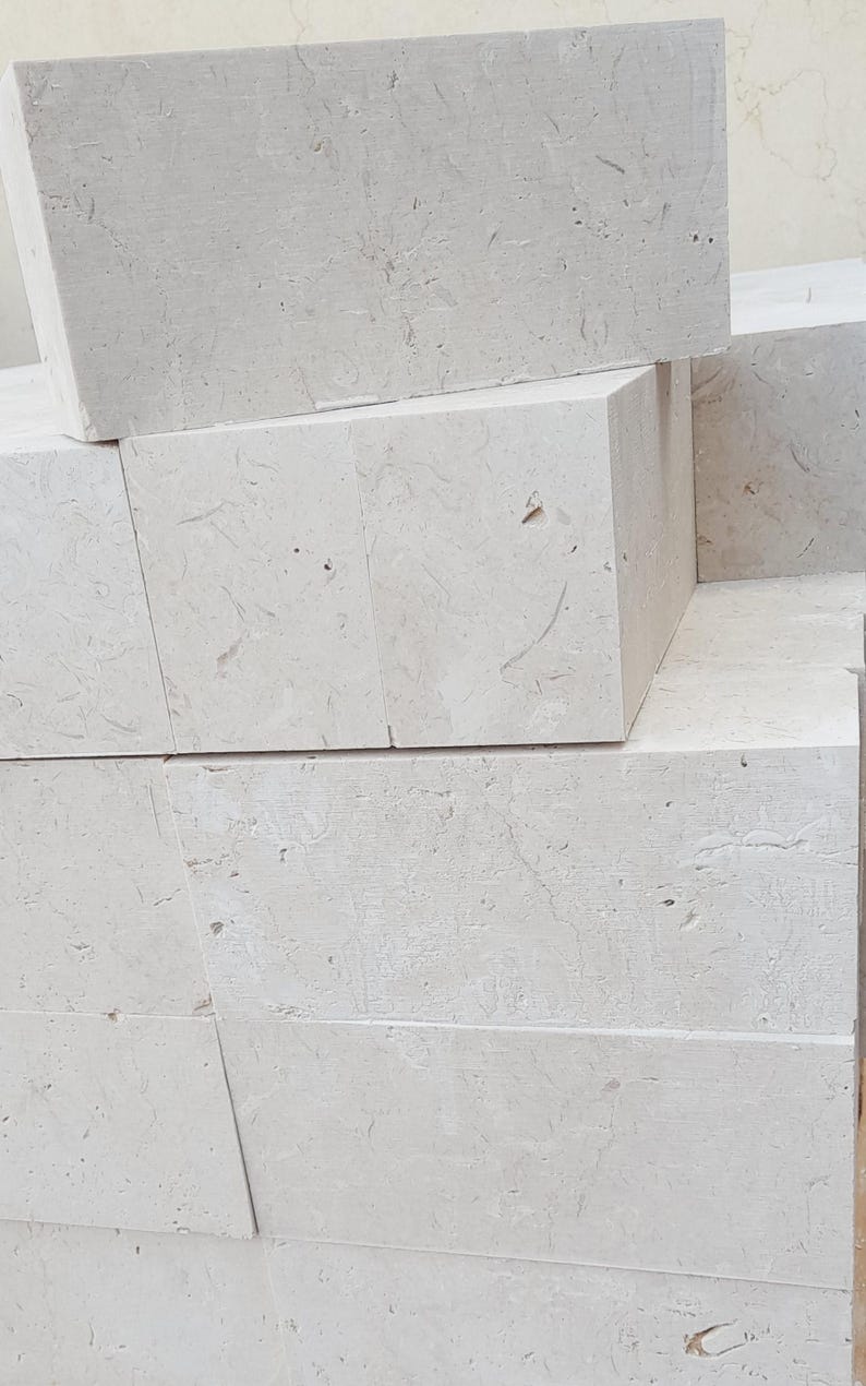 Hard Limestone Bricks (10 Pieces) - Natural Stone Carbon Free - Etsy