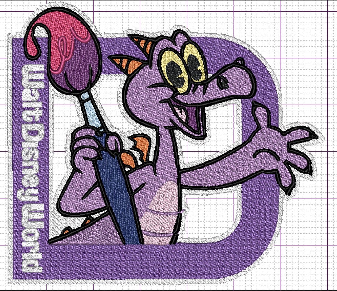 Figment Dragon Machine Embroidery File, 5 Sizes - Etsy