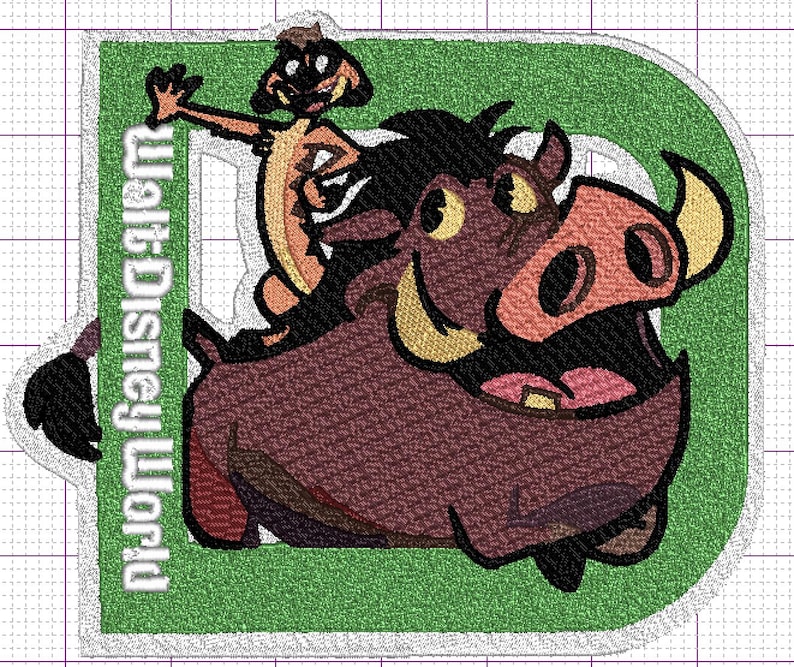 Timon & Pumba Lion King Machine Embroidery File, 6 Sizes - Etsy