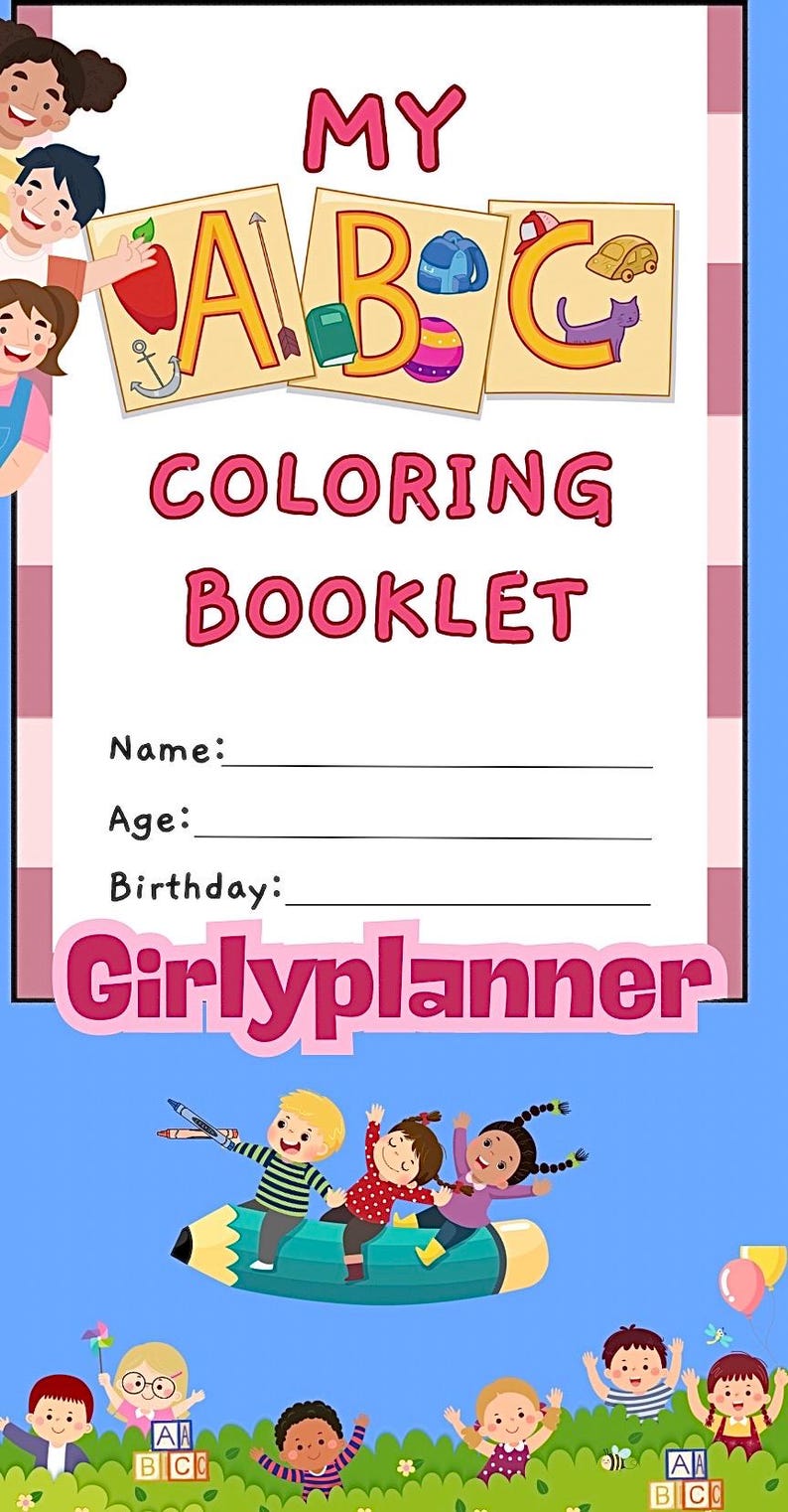 Abc Kids Coloring Book Alphabet Color - Etsy Australia