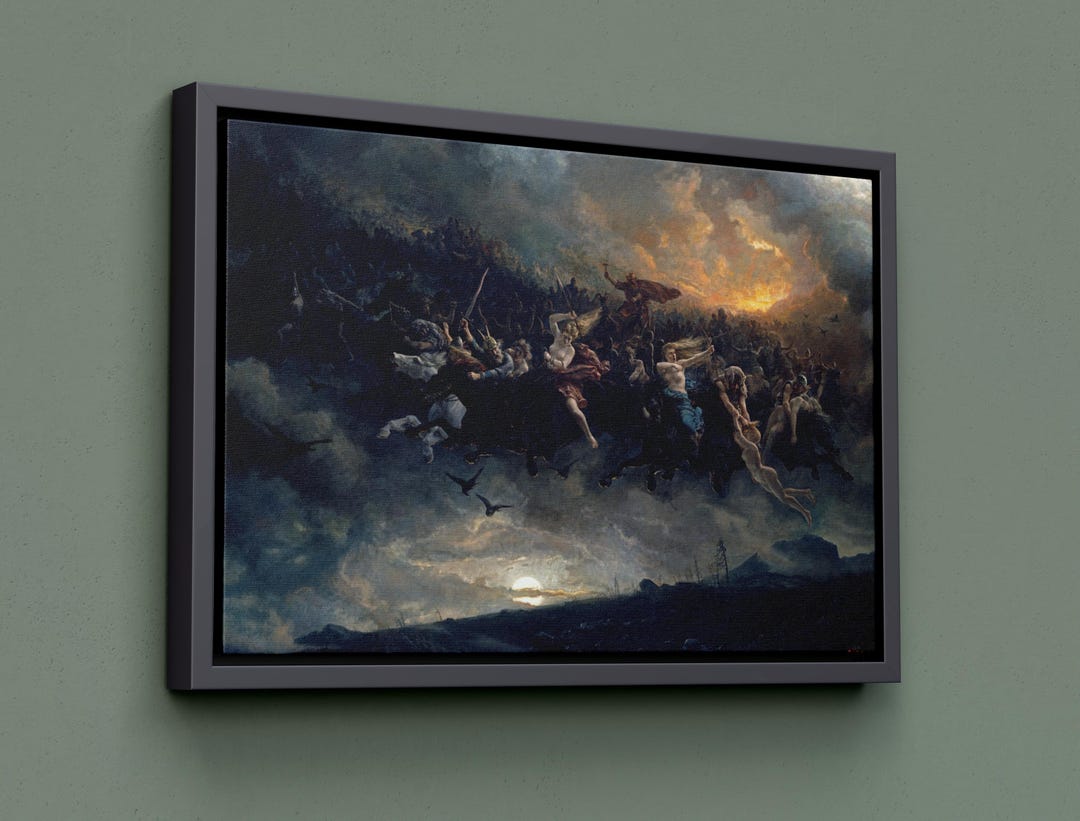 Odin's Army Wall Art, Viking Norse Mythology Poster, Nordic Warrior ...