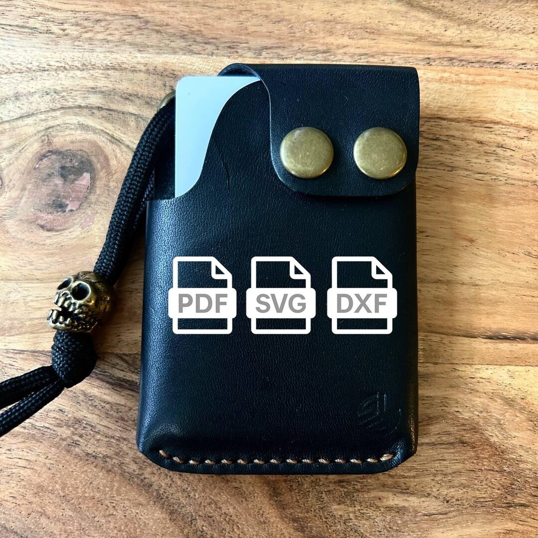 DIY Leather Wallet PDF – Svg – DXF Pattern: Downloadable Minimalist ...