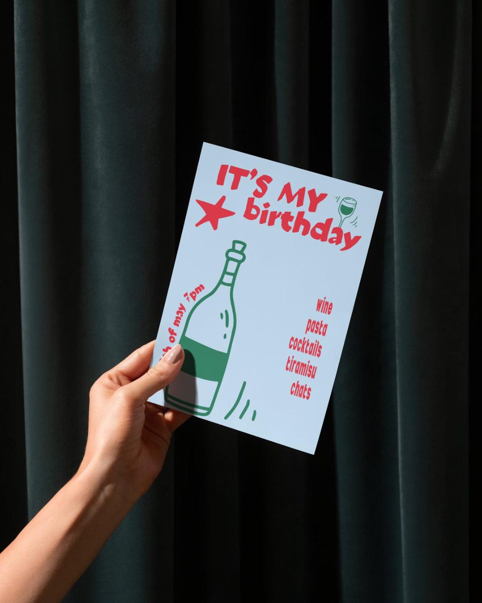 Editable Hand Drawn Birthday Party Invitation, Hand Drawn Invitation ...