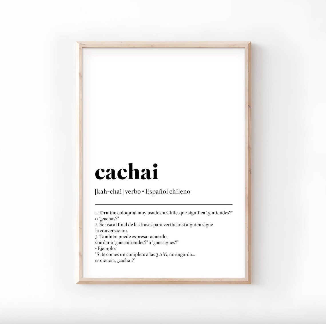 Cachai Chile Print - Digital Download | Cool Chilean Slang Poster ...