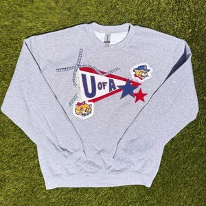 Custom College Patchwork Sweatshirt - Etsy