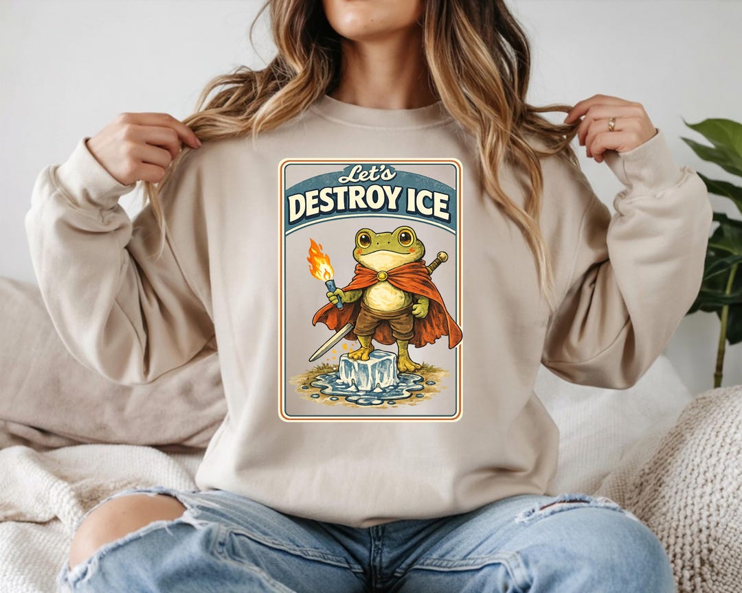 Let's Destroy ICE Frog Resist Protest Sweatshirt, Anti-ice Hoodie ...