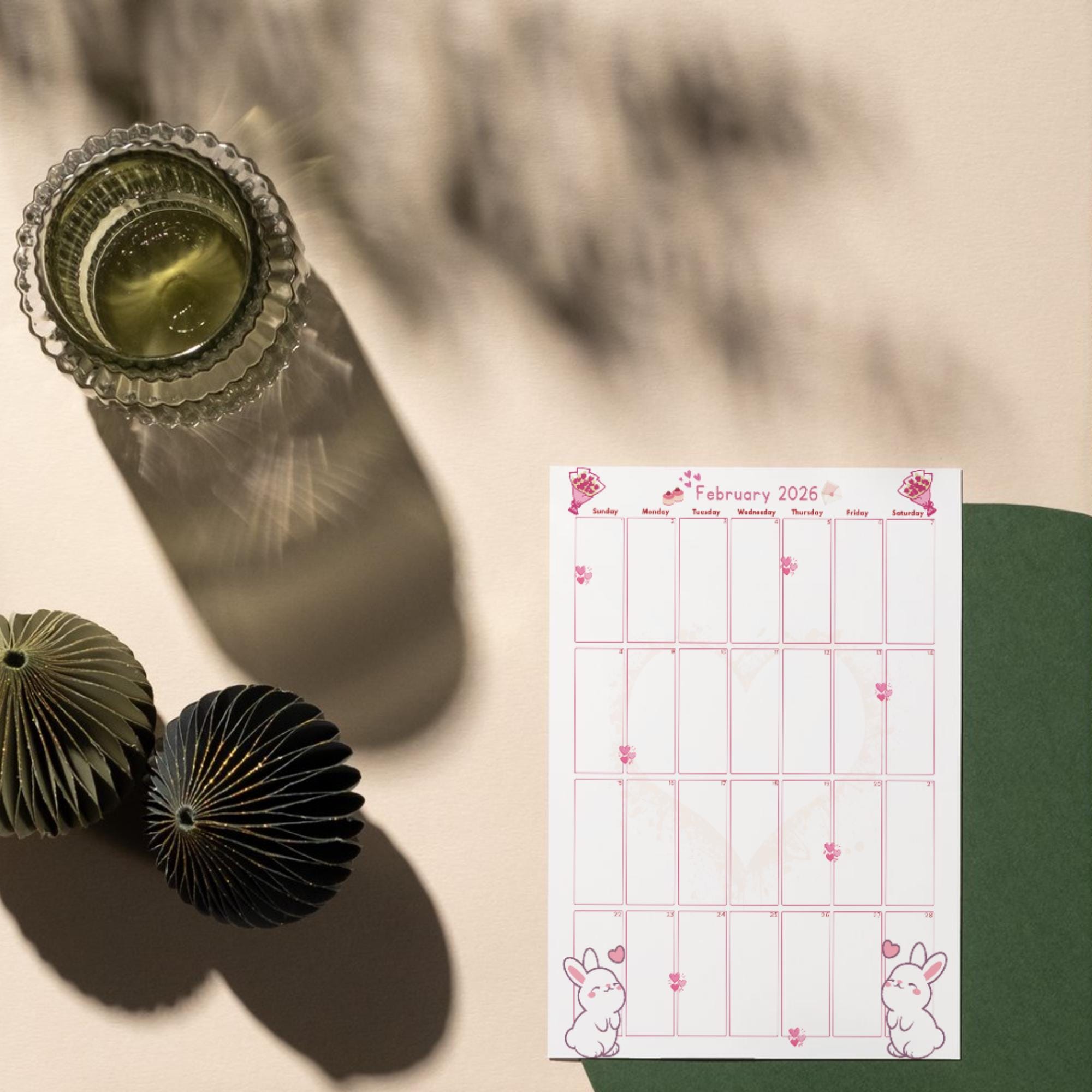 2025 2026 Printable Calendar | Cute Kids Calendar | Editable Yearly ...