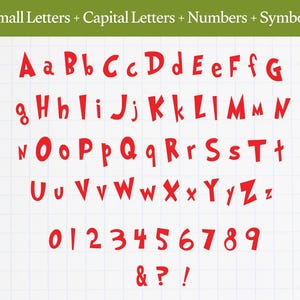 Grinch Christmas Font SVG Bundle: Holiday Doodle Alphabet (digital ...