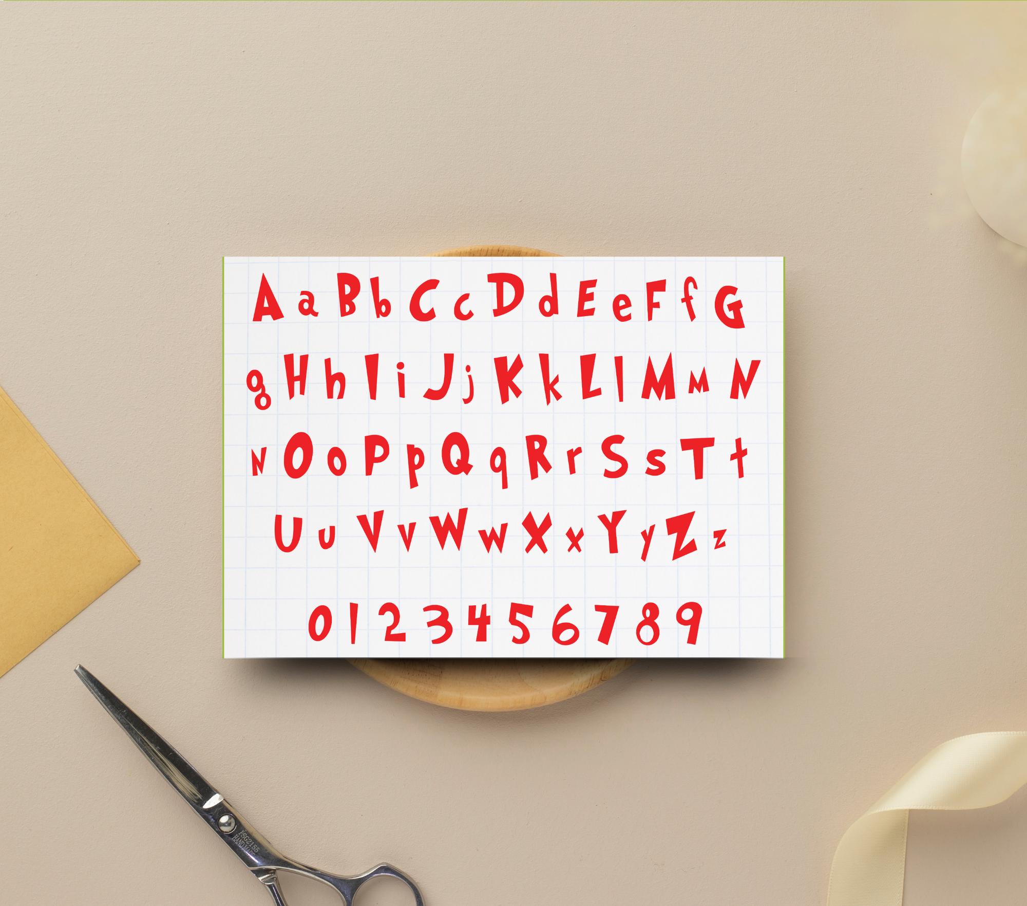 Grinch Christmas Font SVG Bundle: Holiday Doodle Alphabet (digital ...