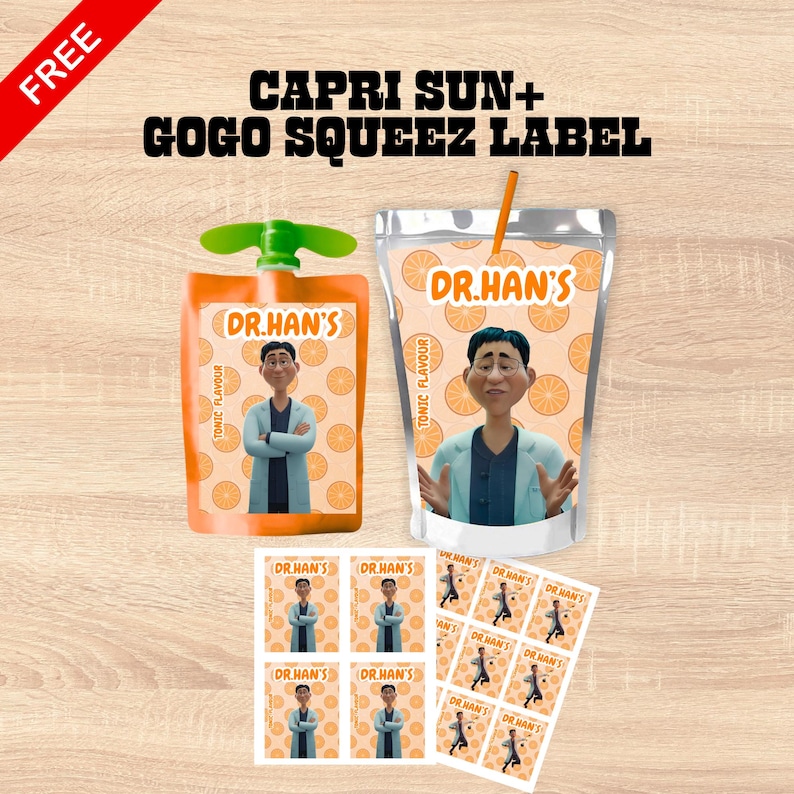 Set de fiesta Kpop: etiquetas para vasos de fideos, envoltorios para ...