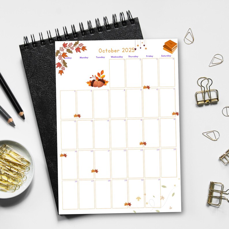 2025 2026 Printable Calendar | Cute Kids Calendar | Editable Yearly ...