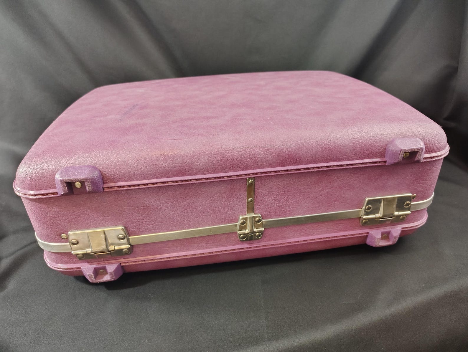 Vintage American Tourister Purple Suitcase – Hard Shell Luggage With ...