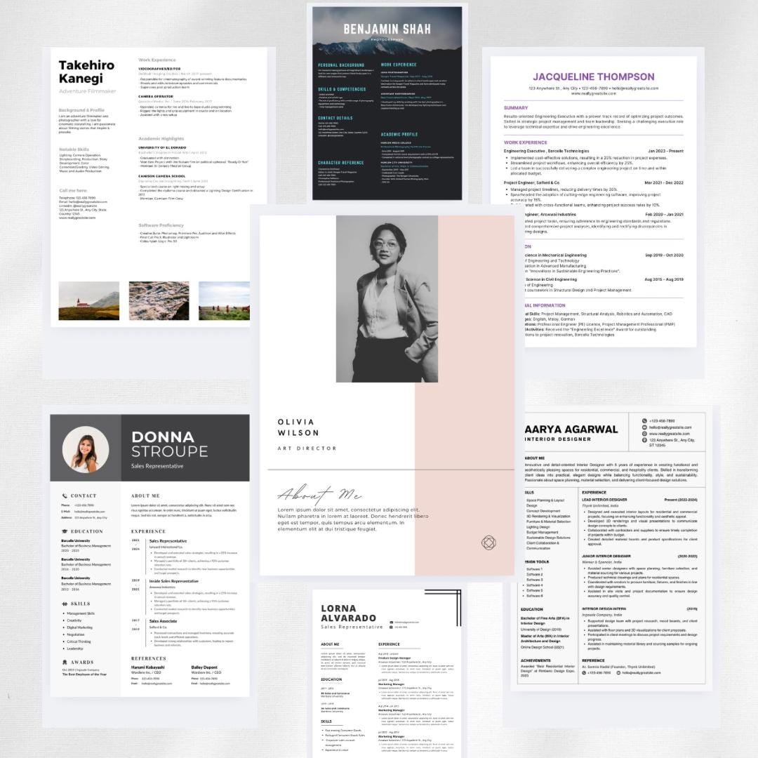 7 Modern Resume Canva Templates Suits All Your Needs , Professional CV ...
