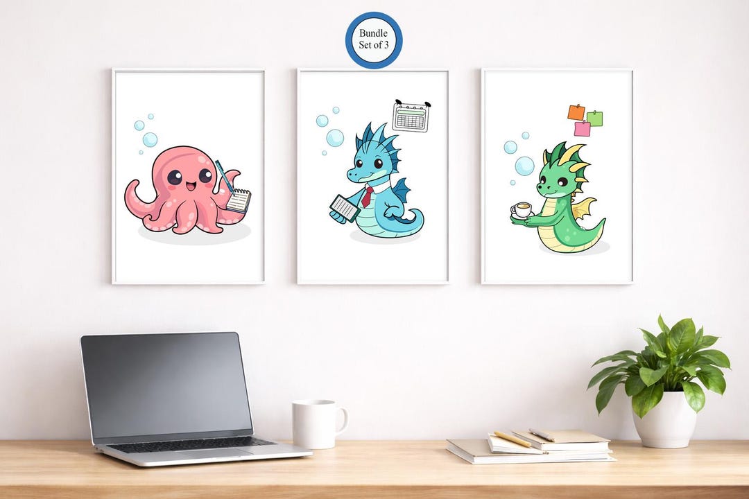 Content Writing Wall Art Set of 3, Copywriter Printable Office Desk ...