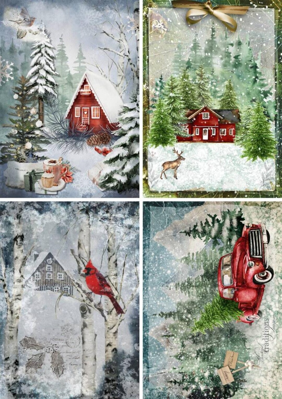Christmas Pops of Red - Etsy