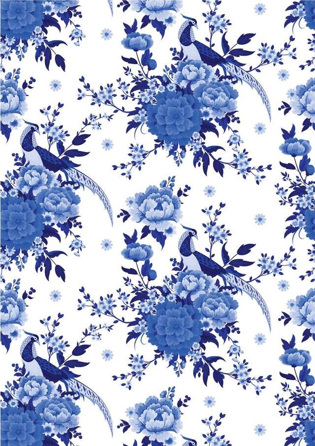 Chinoiserie - A3 Rice Decoupage Paper - Etsy