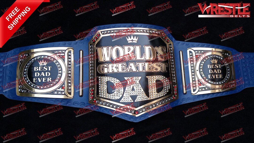 World's Greatest Dad Championship Belt: Custom Engraved Zinc & Leather ...