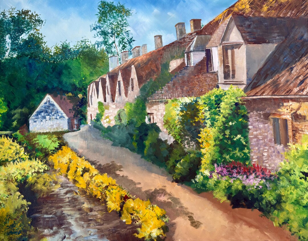 Timeless Cottages Oil Painting - Etsy