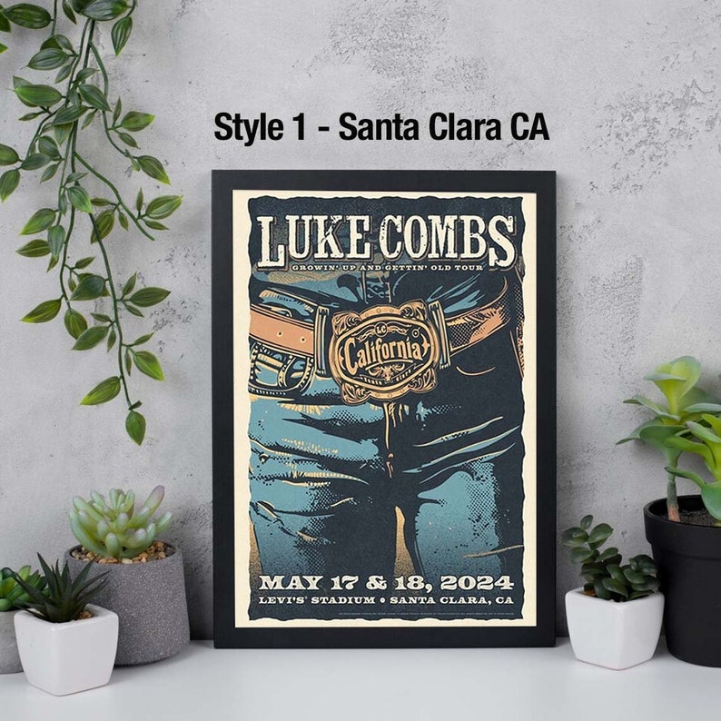 Luke Combs May 31-june 1 2024 State Farm Stadium Glendale AZ Poster ...