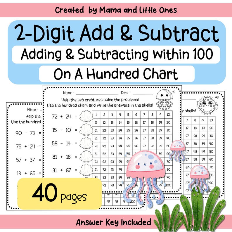 Second Grade Math Worksheets | 2 Digit Addition and Subtraction ...