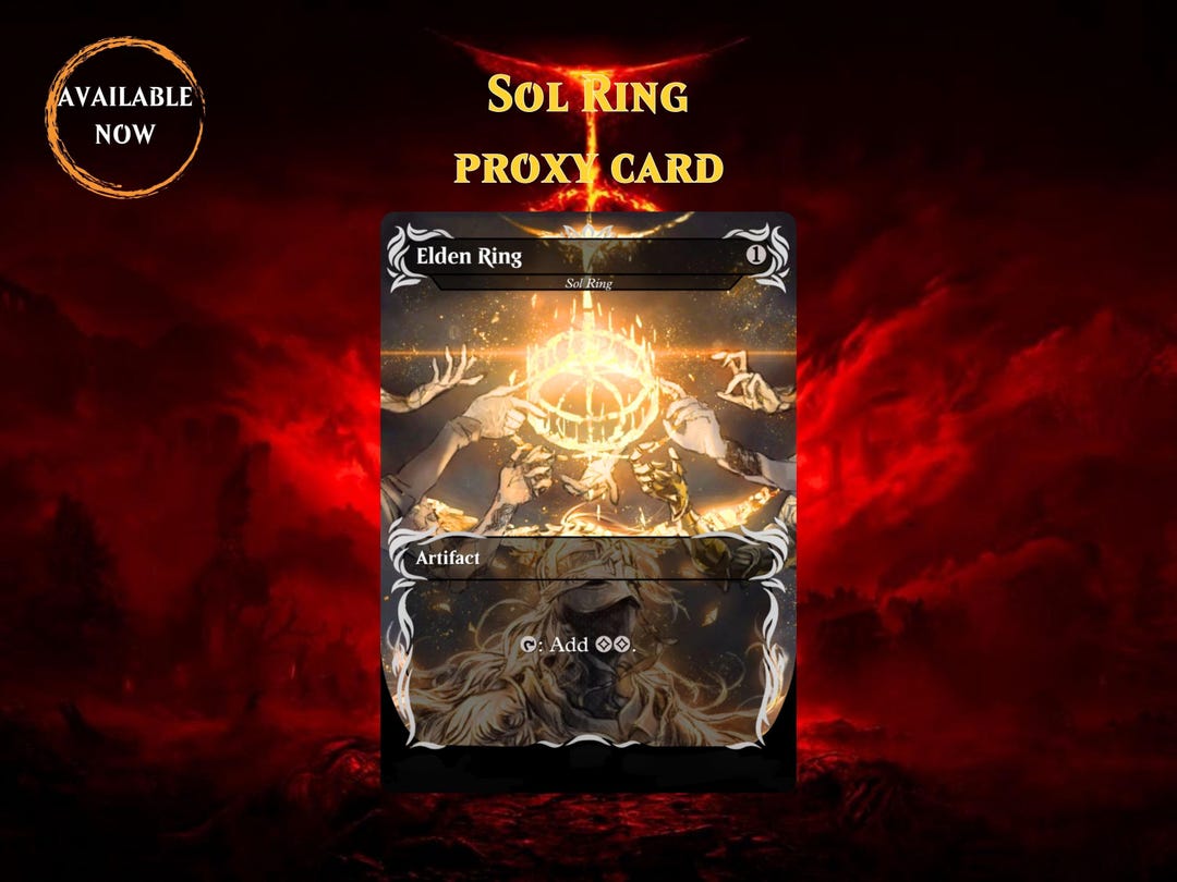 Sol Ring Proxy Card, Elden Ring, Custom MTG Proxy Card, Elden Ring-inspired, Fully Borderless - Etsy