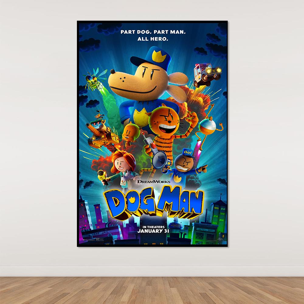 Digital Download Version Dog Man Poster Print for Room Decor - Etsy