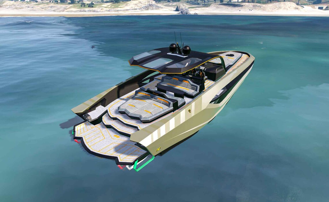 Lamborghini Tecnomar 63 Yacht - [fivem Ready] Boat Mod | Luxury Yacht ...