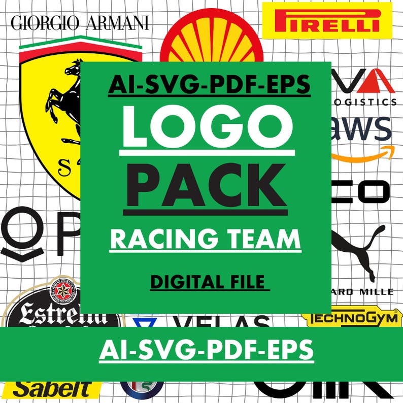 2025 F1 Ferrari Sponsor Logo Vector Files SVG Ai EPS PDF Ferrari Racing ...