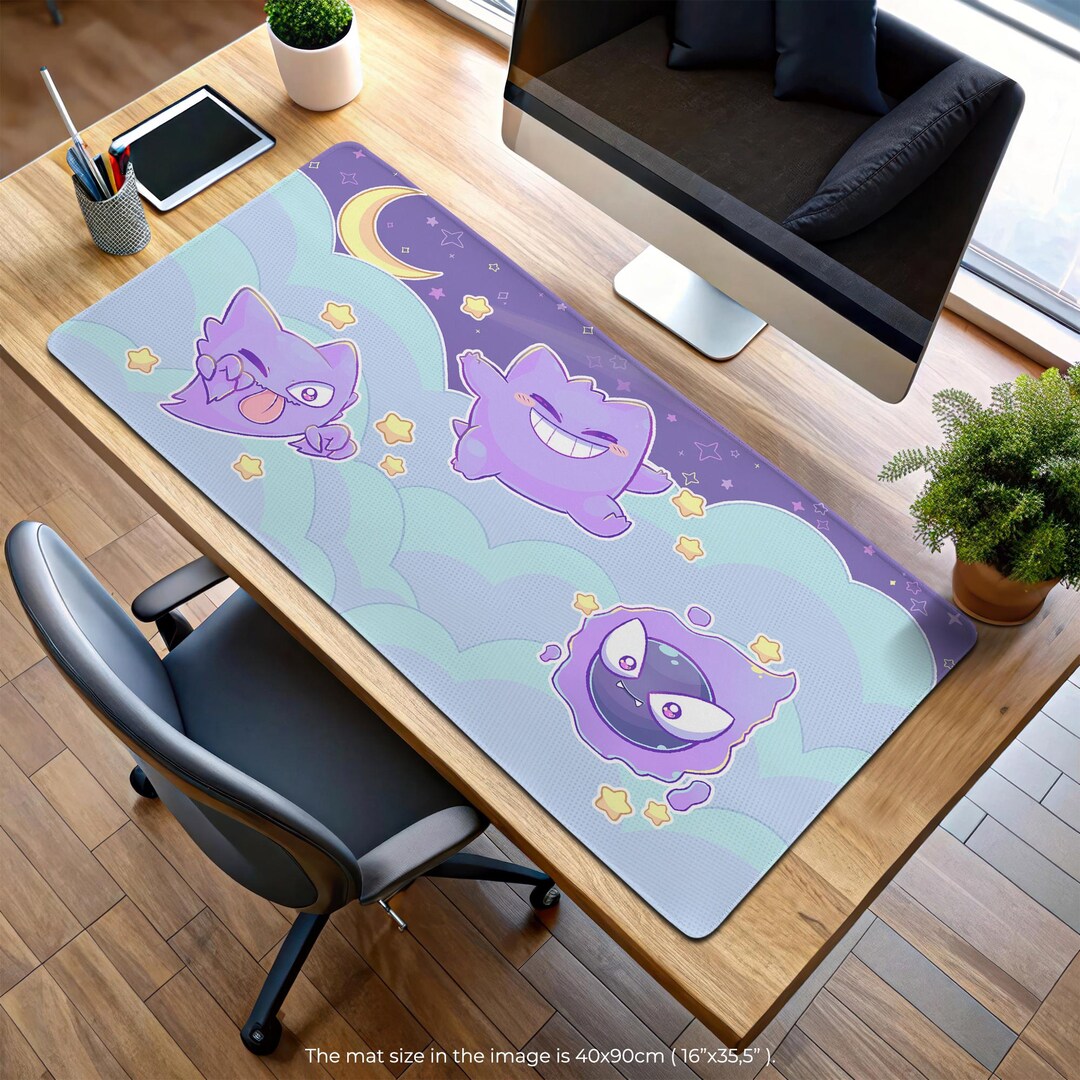 Gengar Ghost Pokémon Gaming Mouse Pad, Haunter Desk Mat, Cute Kawaii ...