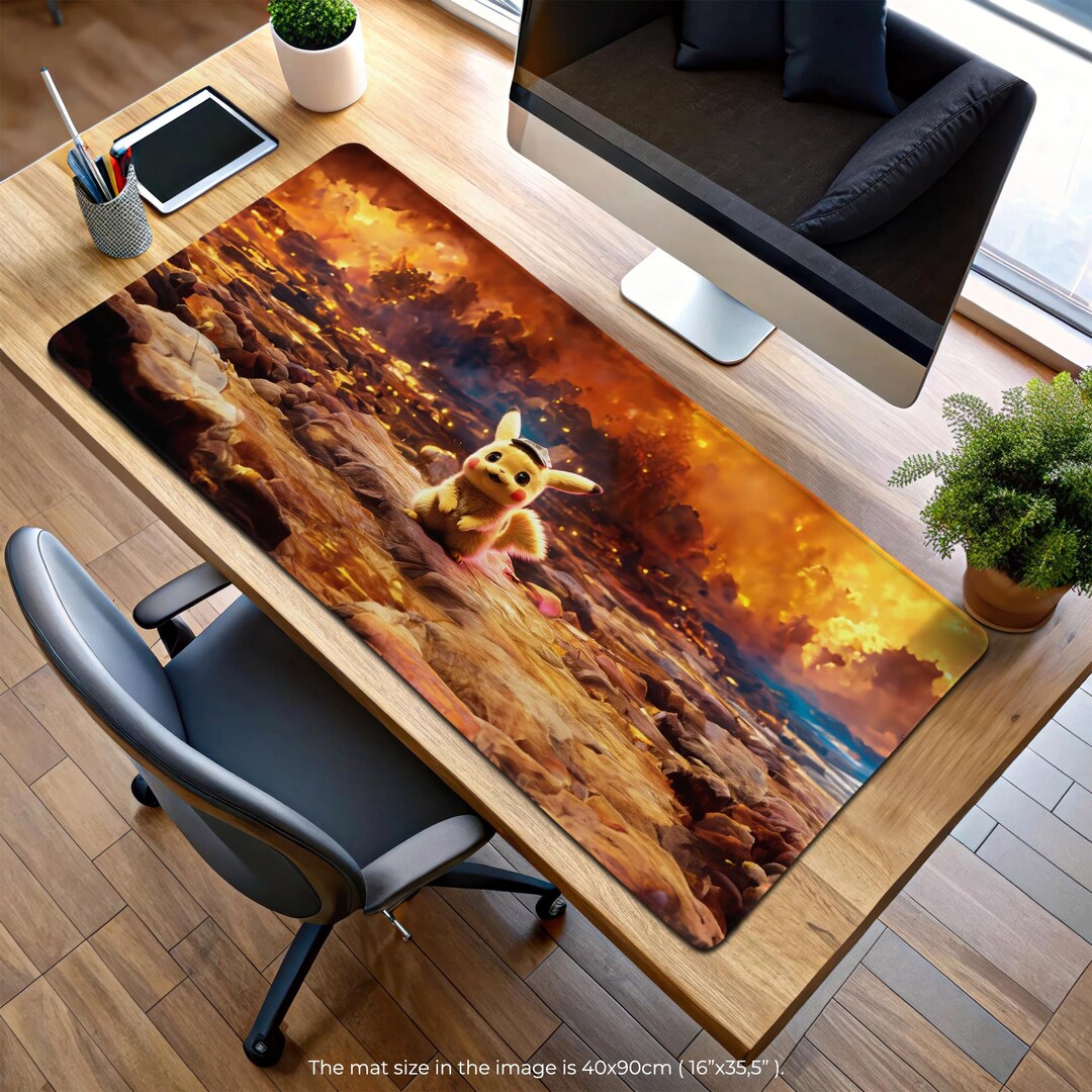 Pikachu Pokemon Gaming Mouse Pad, Cute Pikachu Desk Mat, Electric Type ...