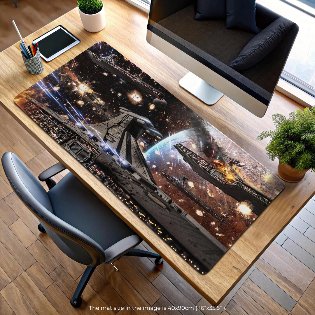 Star Wars Galactic Battle Mouse Pad, Imperial Fleet Desk Mat, Sci-fi ...