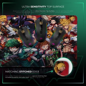 My Hero Academia Gaming Mouse Pad, UA Students Desk Mat, Large Anime ...