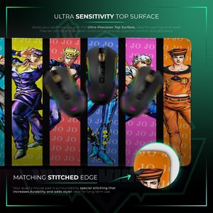 Jojo’s Bizarre Adventure Characters Mouse Pad, Anime Desk Mat, Joestar ...