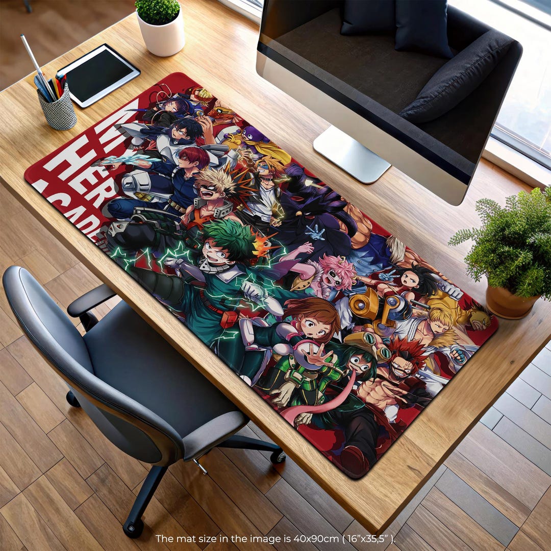 My Hero Academia Gaming Mouse Pad, UA Students Desk Mat, Large Anime ...