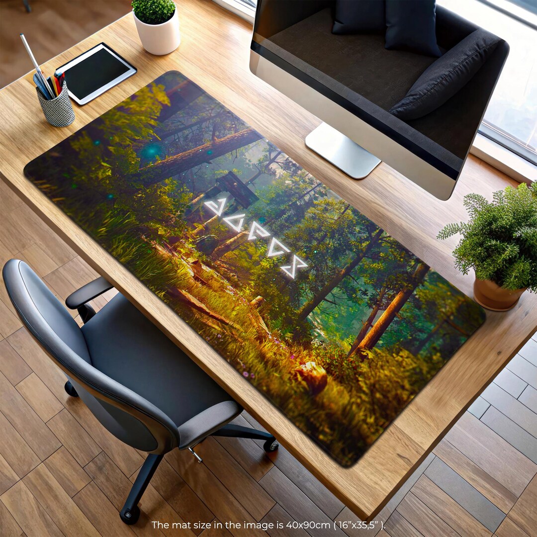The Witcher Gaming Mouse Pad, Witcher Inspired Desk Mat, Forest Fantasy ...
