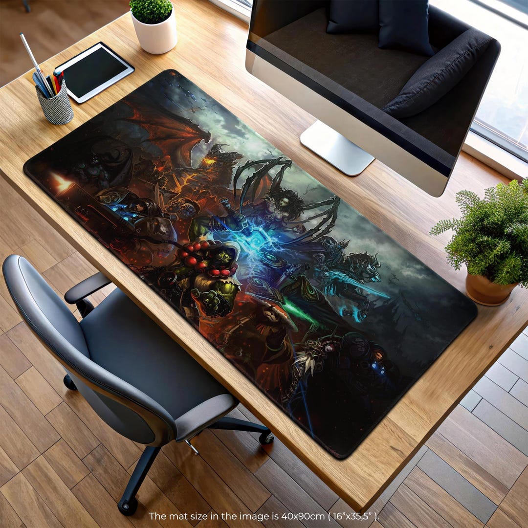 World of Warcraft Gaming Mouse Pad, Legendary Heroes Desk Mat, Large ...