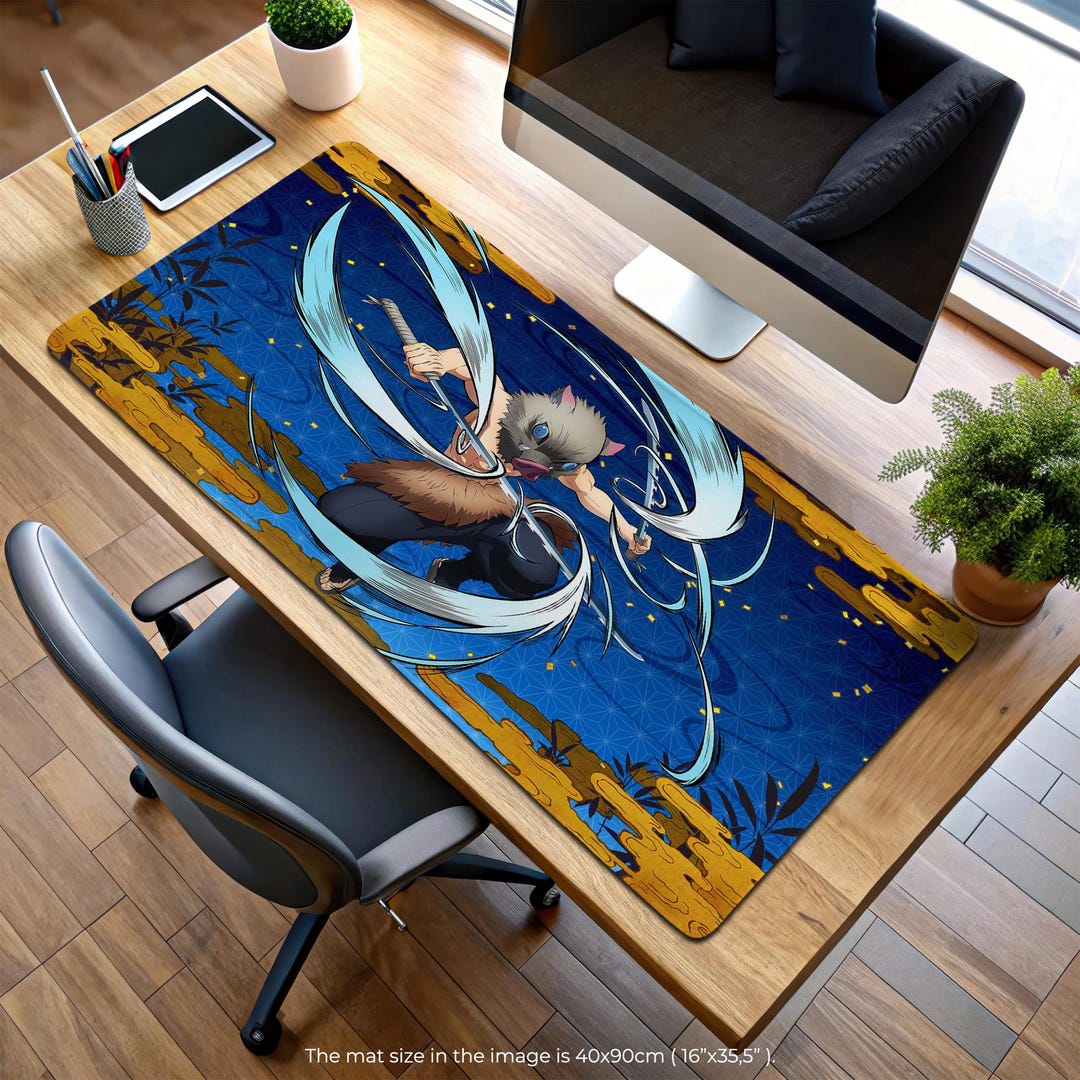Demon Slayer Inosuke Gaming Mouse Pad, Beast Breathing Desk Mat, Anime ...