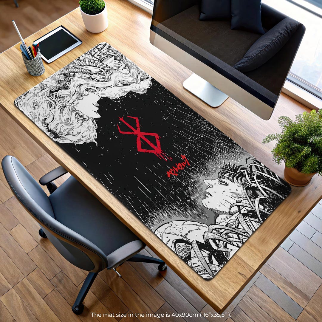 Berserk Manga Art Gaming Desk Mat, Guts and Griffith Mouse Pad, Anime ...