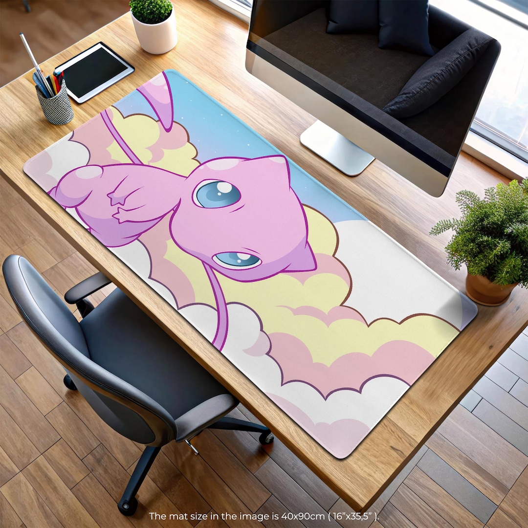 Mew Pokémon Gaming Mouse Pad, Legendary Psychic Desk Mat, Cute Kawaii ...