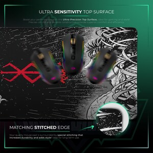 Berserk Manga Art Gaming Desk Mat, Guts and Griffith Mouse Pad, Anime ...