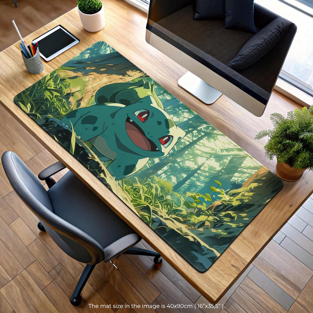 Bulbasaur Forest Adventure Gaming Mouse Pad, Pokémon Desk Mat, Cute ...