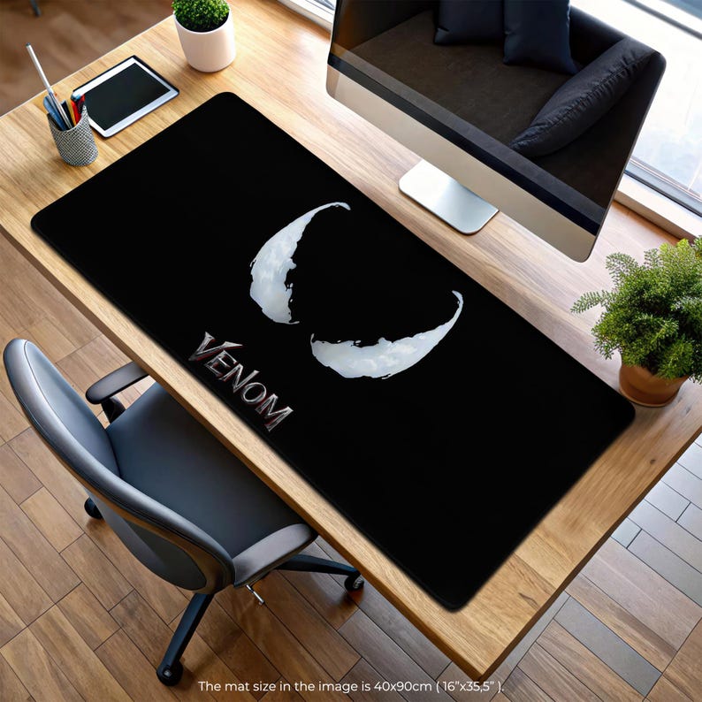 Venom Gaming Mouse Pad, Symbiote Marvel Desk Mat, Venom Face Design Desk Pad, Marvel Anti-hero ...